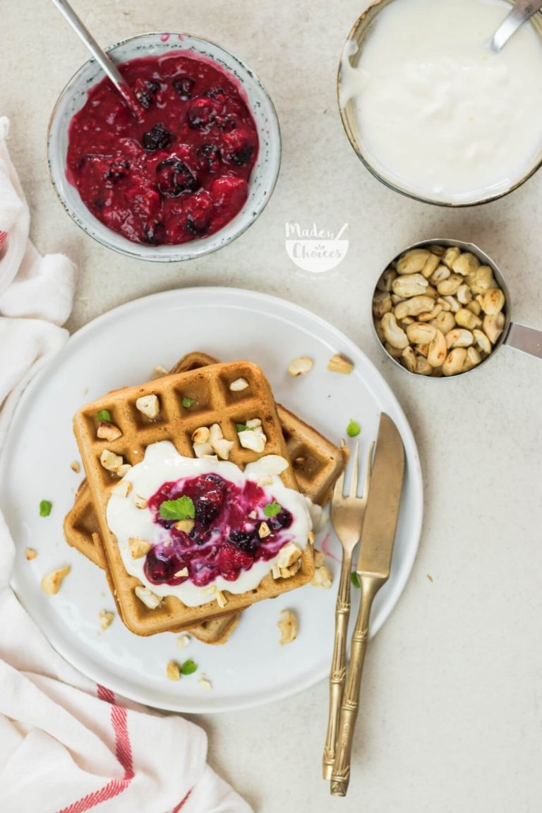 Waffles: receita de massa integral (versão sem ovo) - Made by Choices