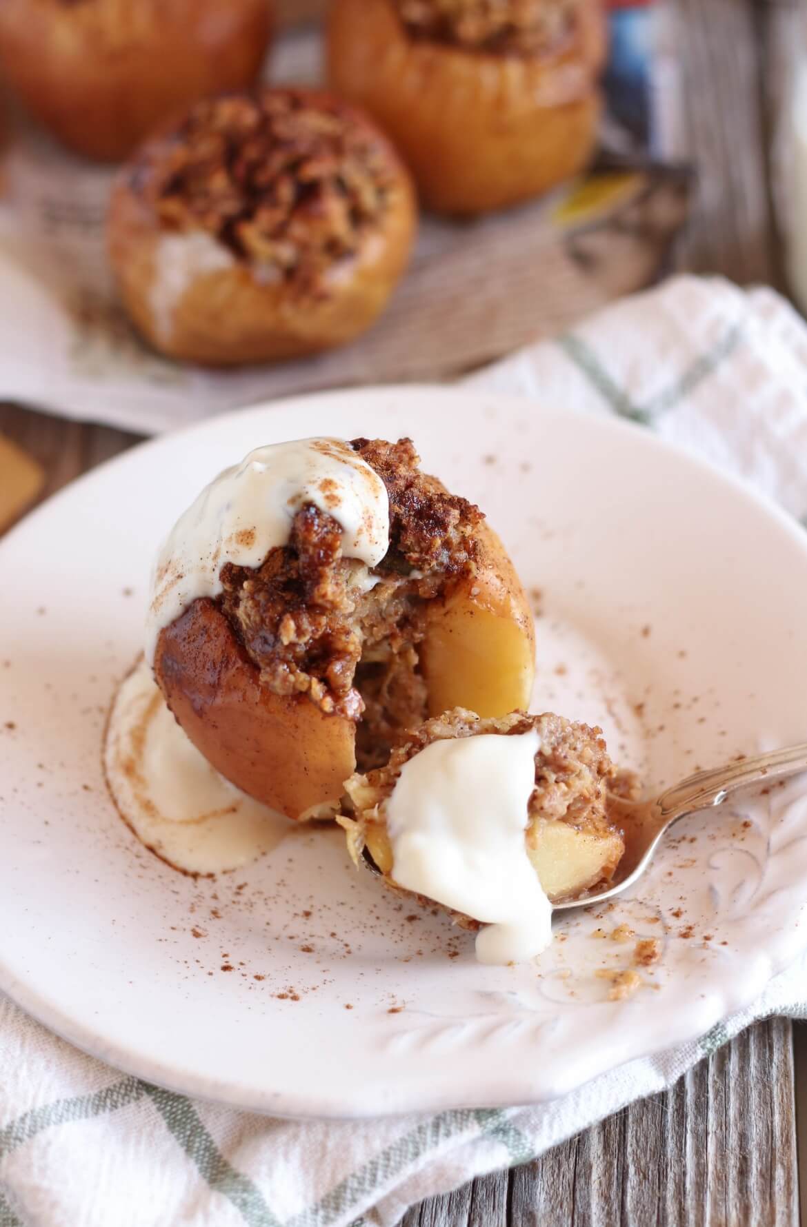 Maçã assada recheada - Made by Choices